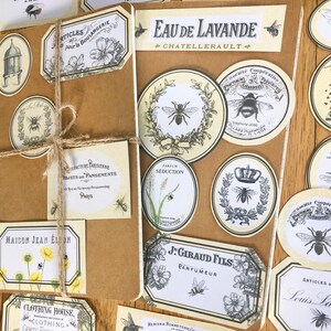 Digital Bee Labels Junk Journal Digital Bee Labels Printable Bee Book ...