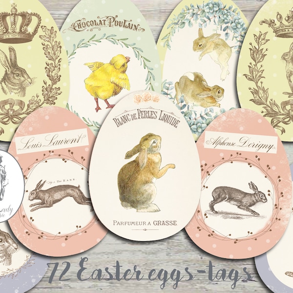 Vintage Easter Tags - Etsy