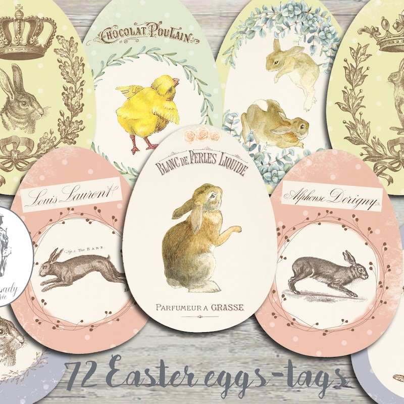 Vintage Easter Tags - Etsy