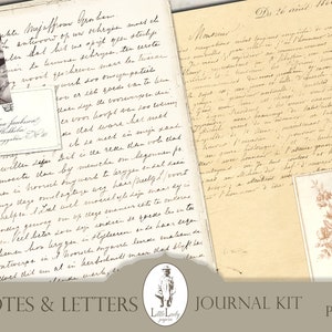 Hand Written Letter Junk Journal Digital Letter Correspondence French ...