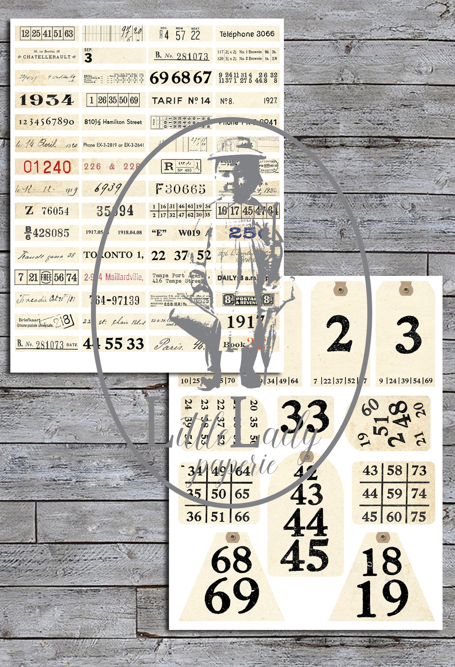 Numbers Labels Printable Number Tags Digital Numbers Mini - Etsy