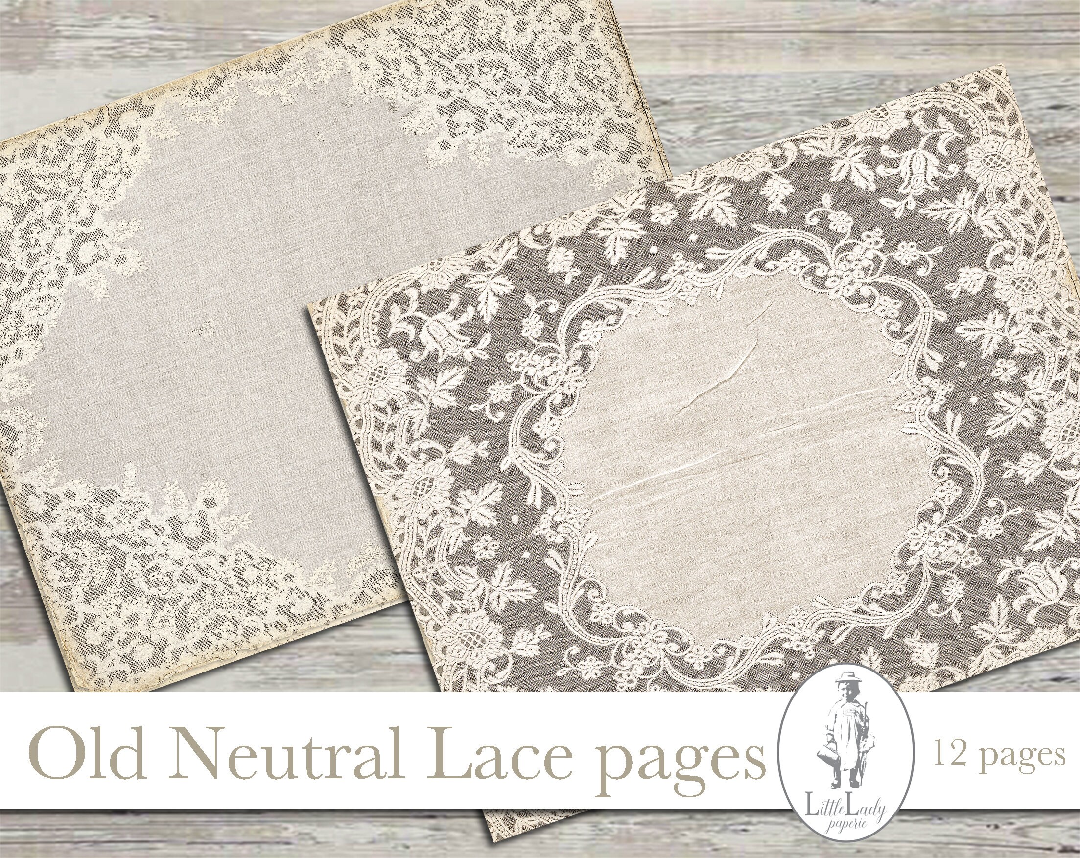 Junk Journal Lace Pages Digital Lace Victorian Lace Junk Journal Laces ...