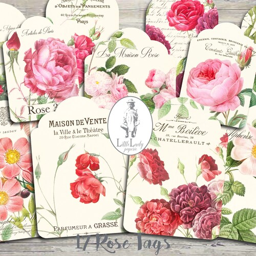 Roses Junk Journal Digital Red Rose Journal Pages Rose - Etsy