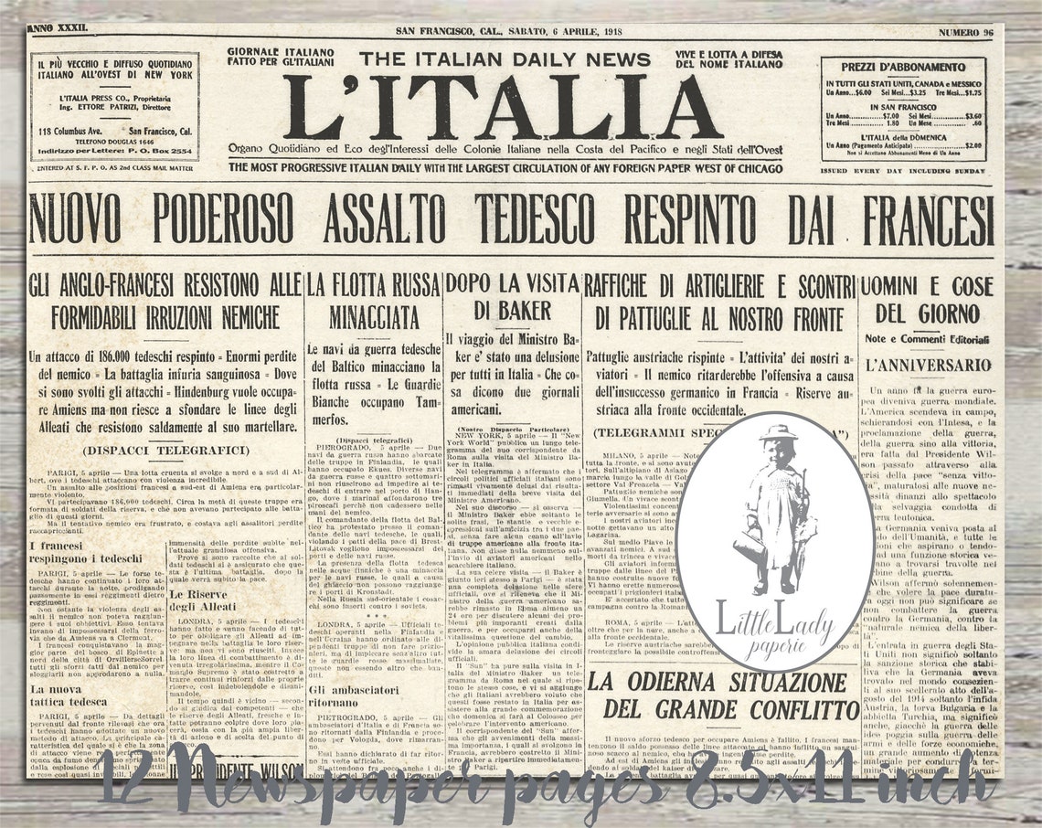 Newspaper Journal Pages Printable Newspaper Collage Sheet | Etsy