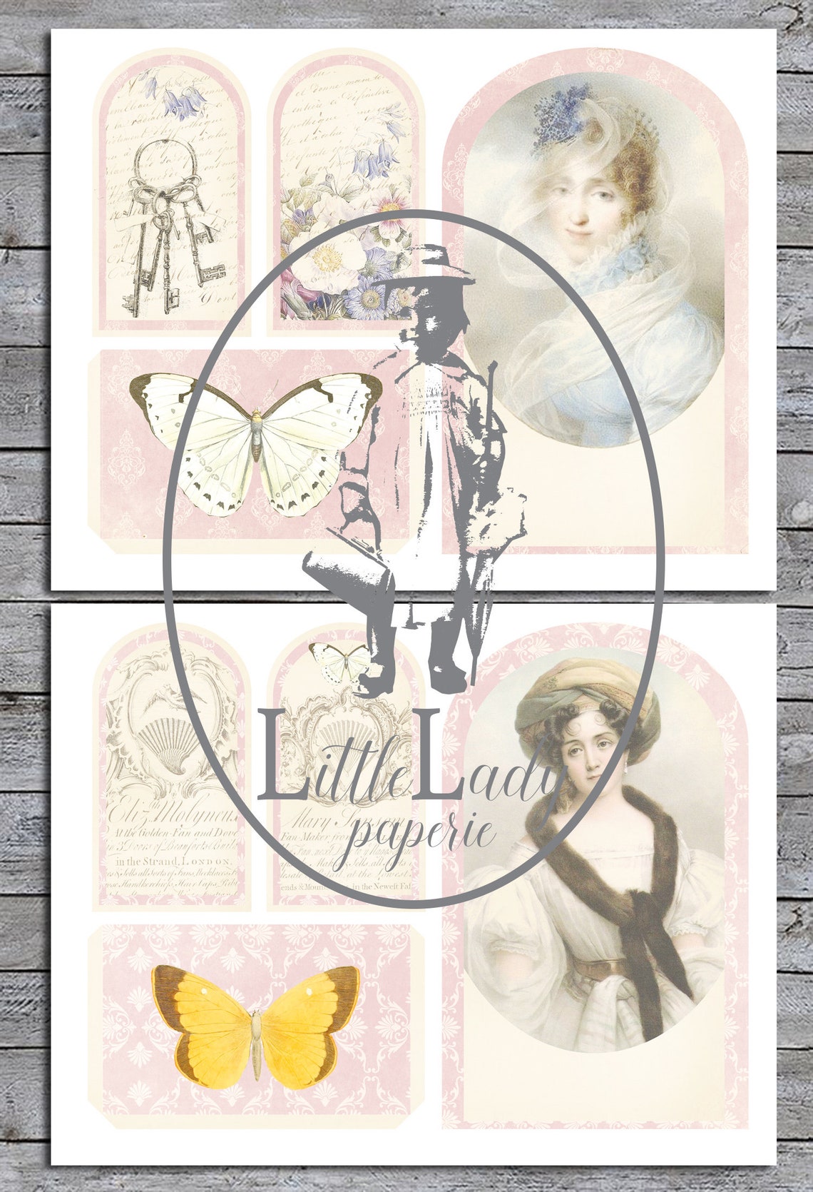 Victorian Junk Journal Printable Victorian Tags Jane Austen - Etsy