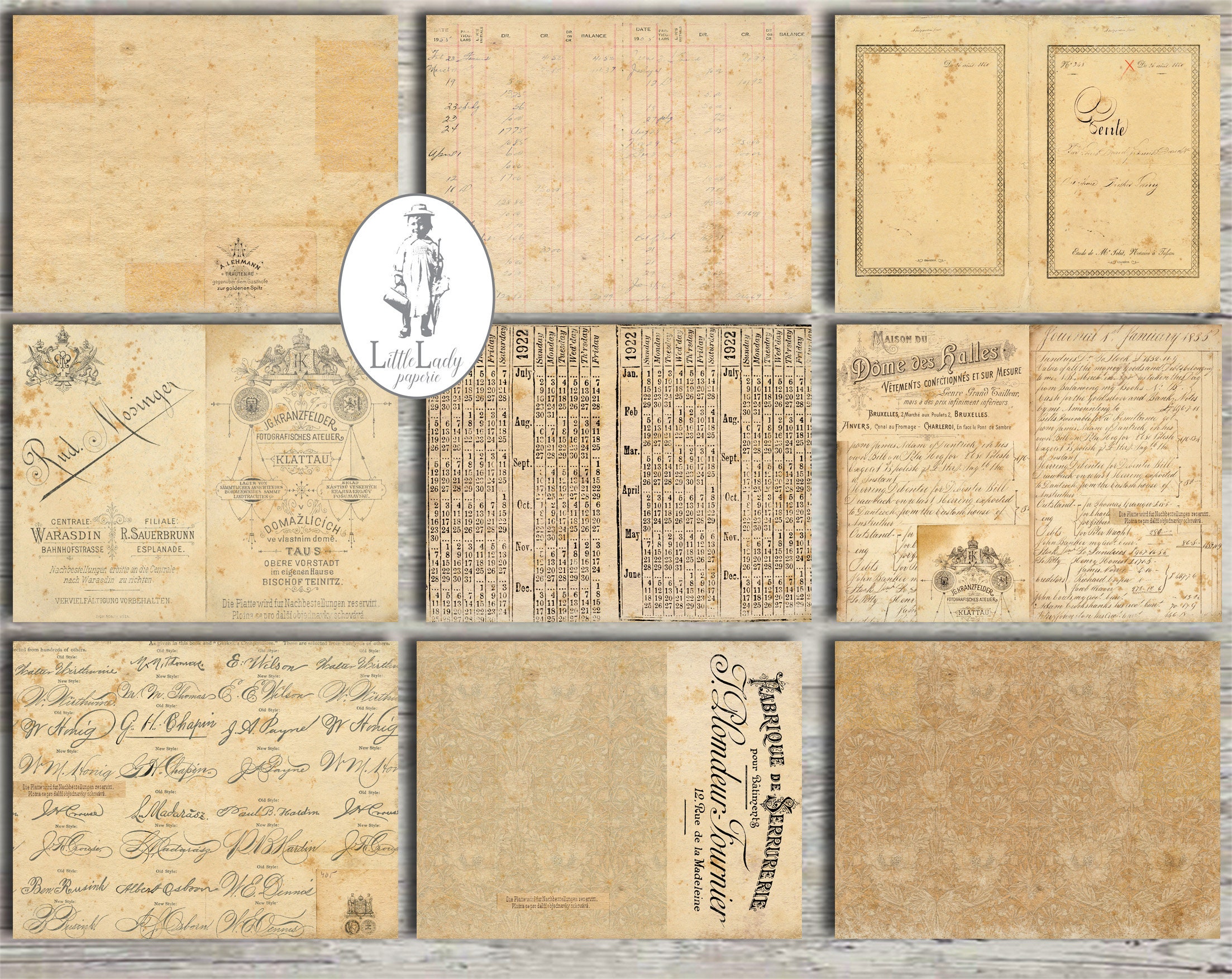 Basic Junk Journal Pages, Vintage Ephemera (digital Download) - Etsy