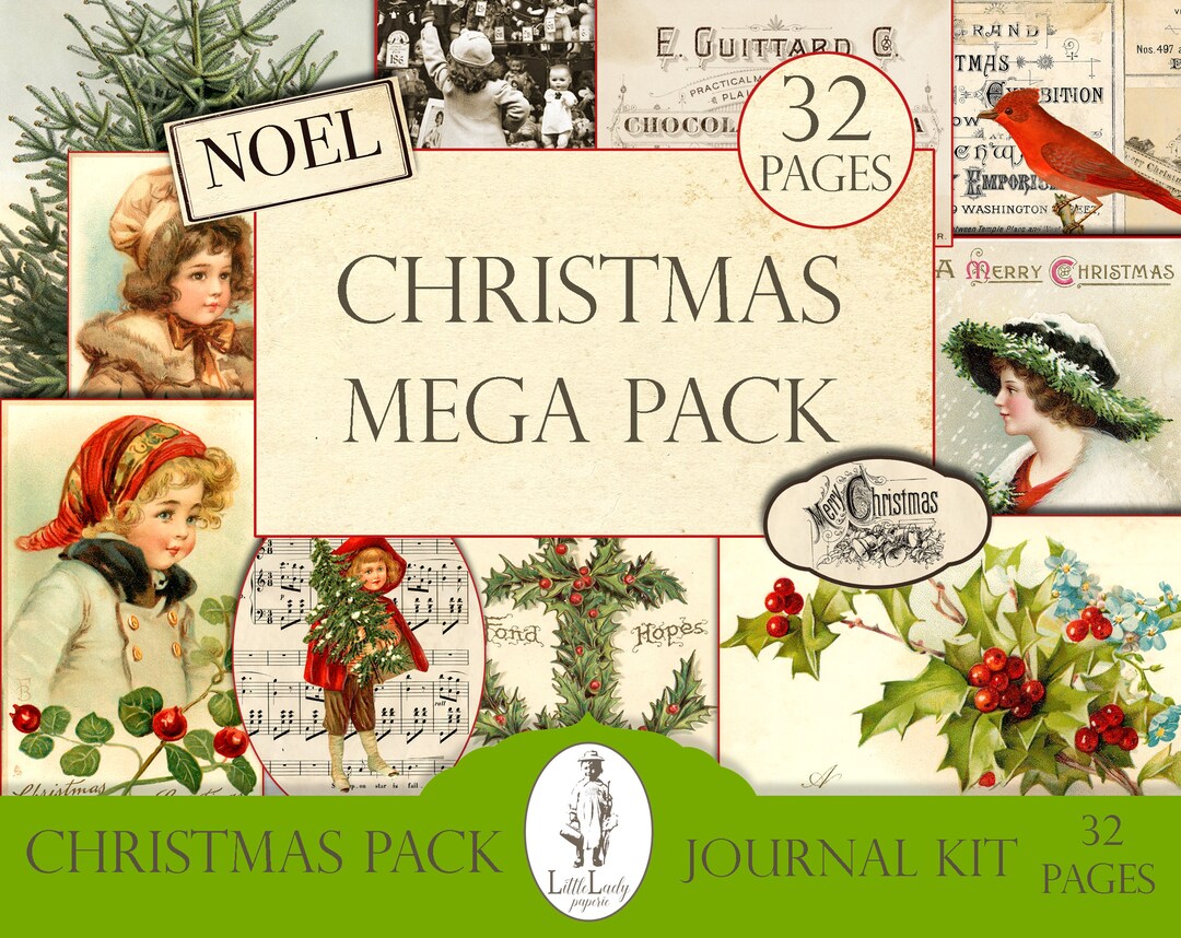 Christmas Mega Pack Junk Journal Christmas Digital Mega Kit Printable ...