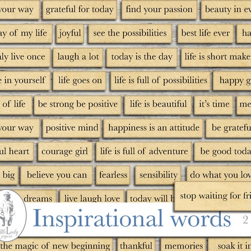 Label Words Printable Words Junk Journaling Ephemera Words - Etsy
