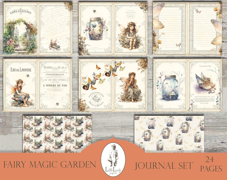 Fairy Garden Junk Journal Kit, Magic Ephemera (digital Set) - Etsy