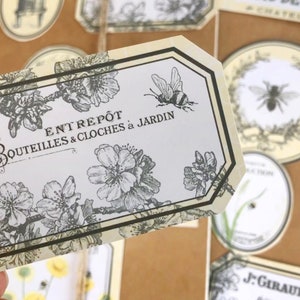 Digital Bee Labels Junk Journal Digital Bee Labels Printable Bee Book ...