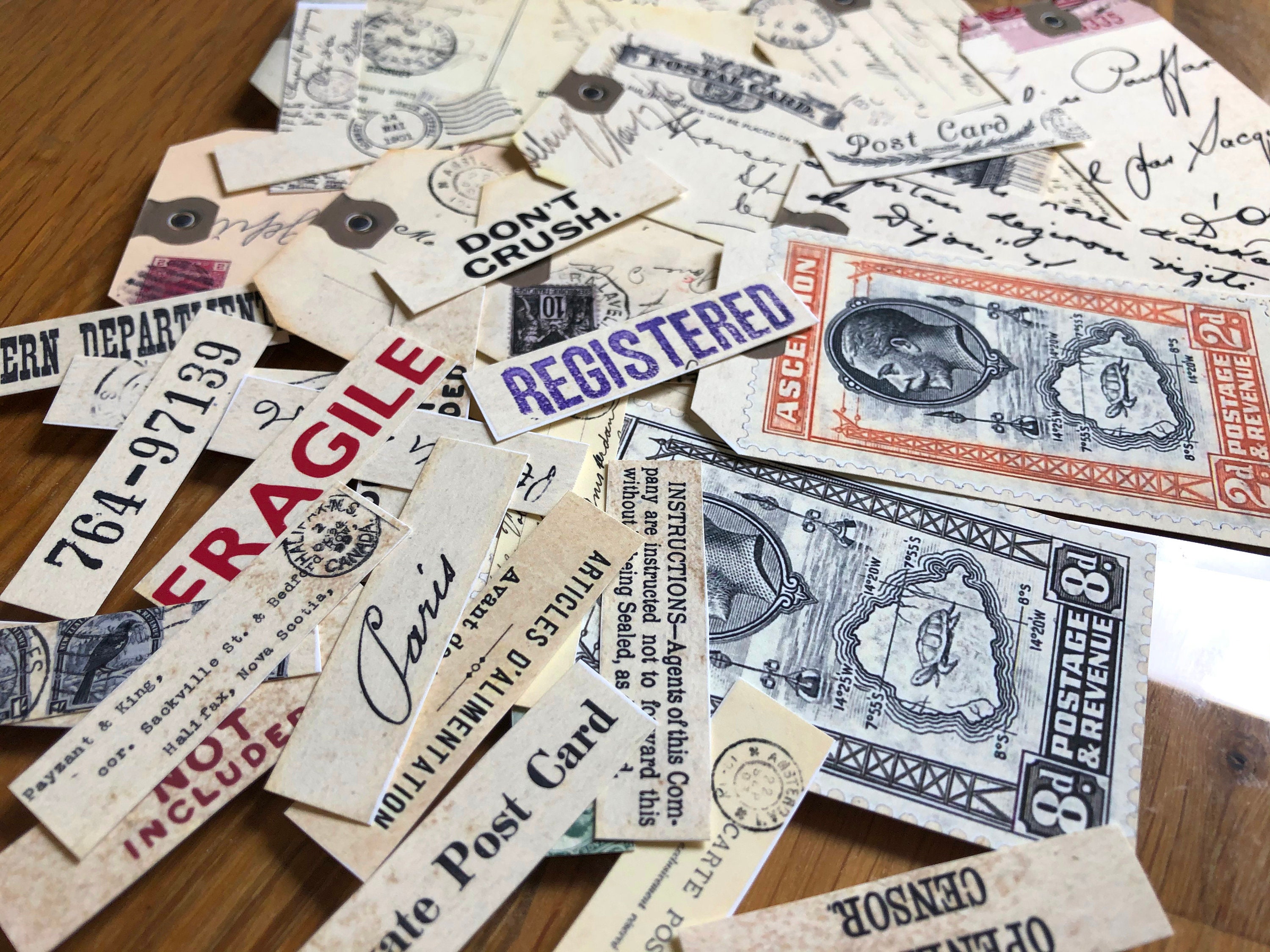 Postal Labels Printable Postal Tags Digital Mini Labels - Etsy