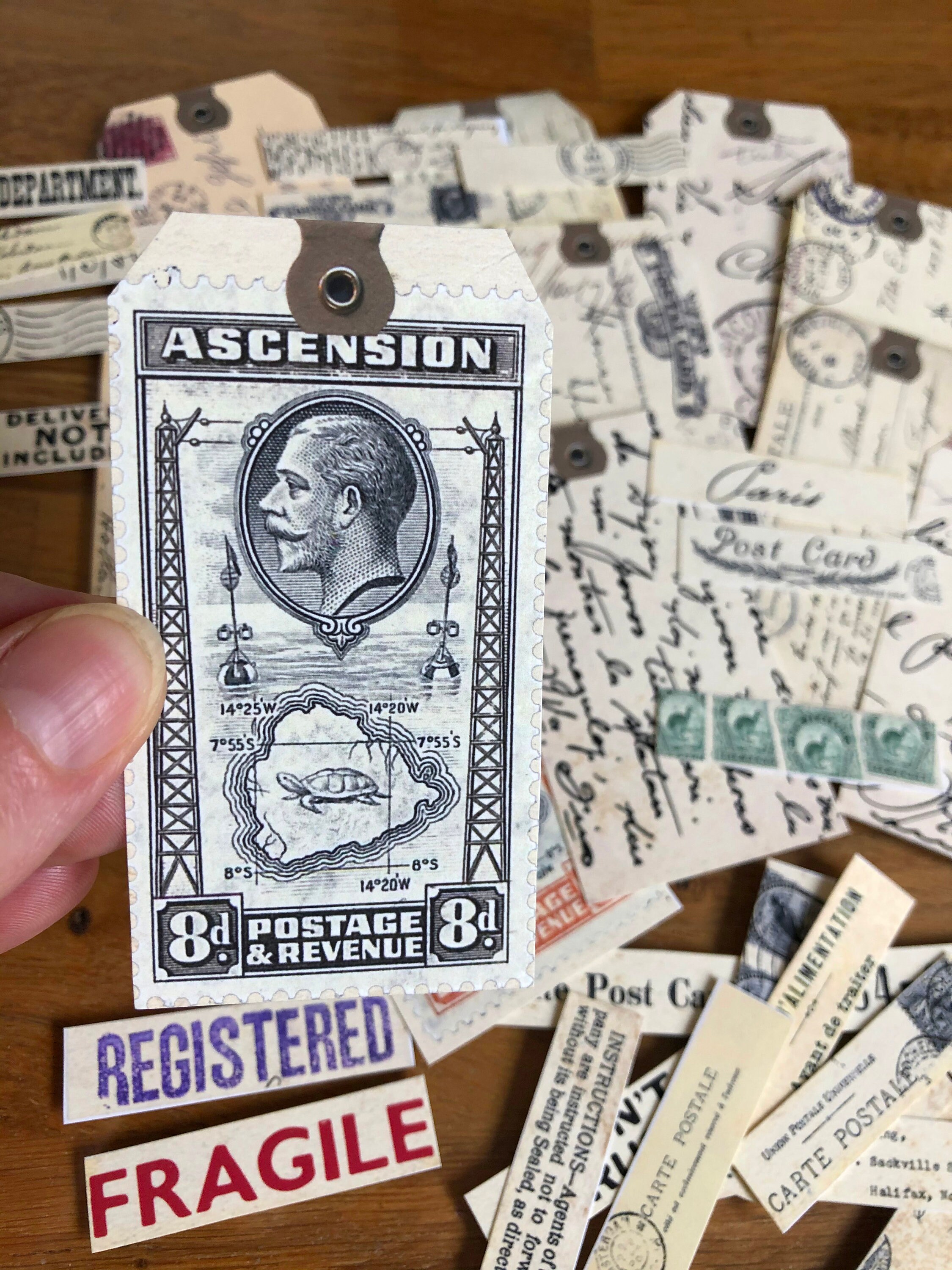 Postal Labels Printable Postal Tags Digital Mini Labels - Etsy