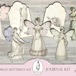 Victorian Butterfly Journal Kit Digital Victorian Butterfly Ballerina ...