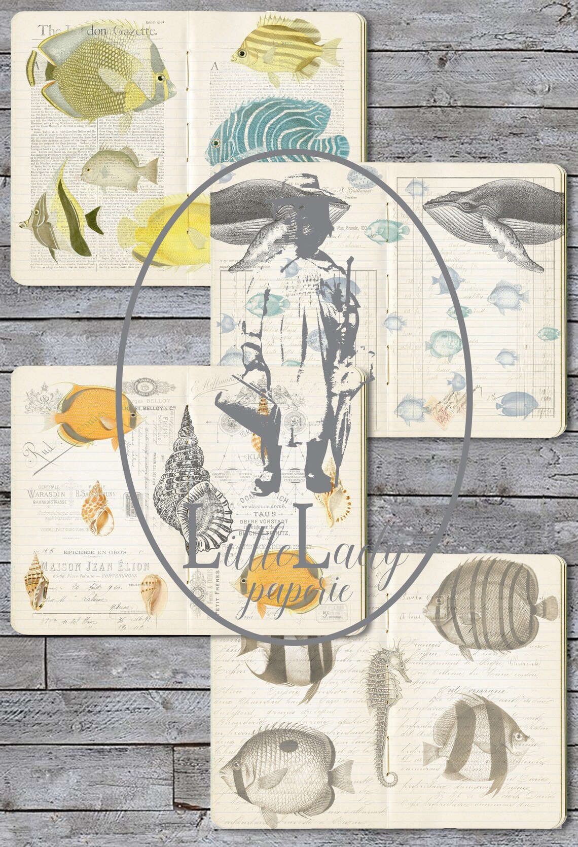 Nautical Journal Pages Nautical Junk Journal Notebook Pages - Etsy