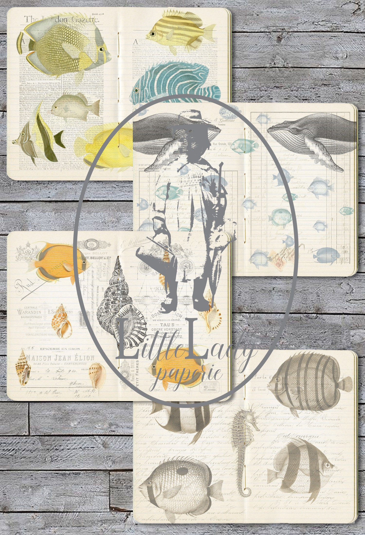 Nautical Journal Pages Nautical Junk Journal Notebook Pages - Etsy