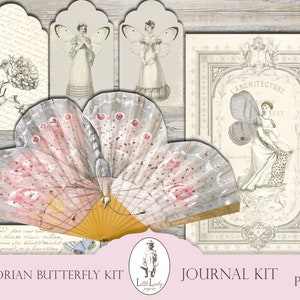 Victorian Butterfly Journal Kit Digital Victorian Butterfly Ballerina ...