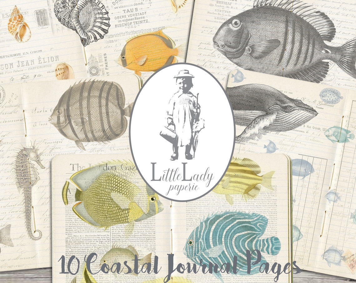 Nautical Journal Pages Nautical Junk Journal Notebook Pages - Etsy
