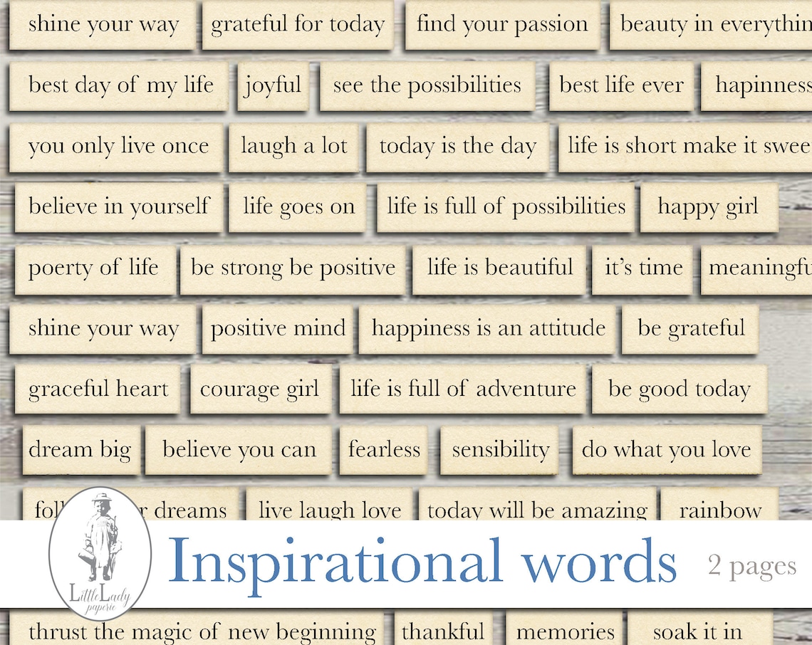 Label Words Printable Words Junk Journaling Ephemera Words Scrapbooking ...