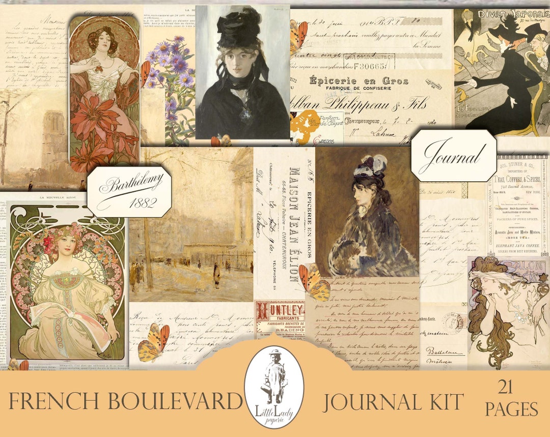 French Junk Journal Kit French Junk Journal Set Digital French Paris ...