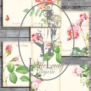 French Pink Rose Junk Journal Digital Pages French Rose Junk Journal ...