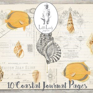 Nautical Journal Pages Nautical Junk Journal Notebook Pages Sea Fish ...