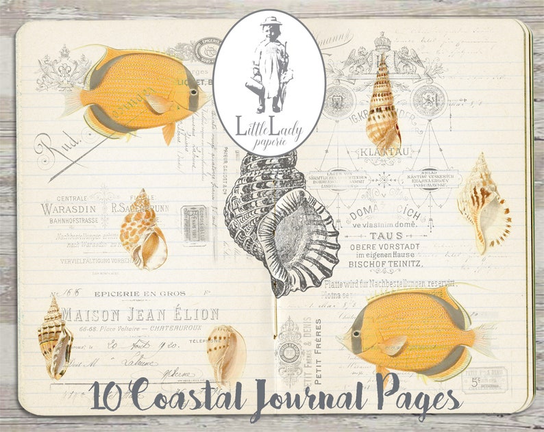 Nautical Journal Pages Nautical Junk Journal Notebook Pages - Etsy