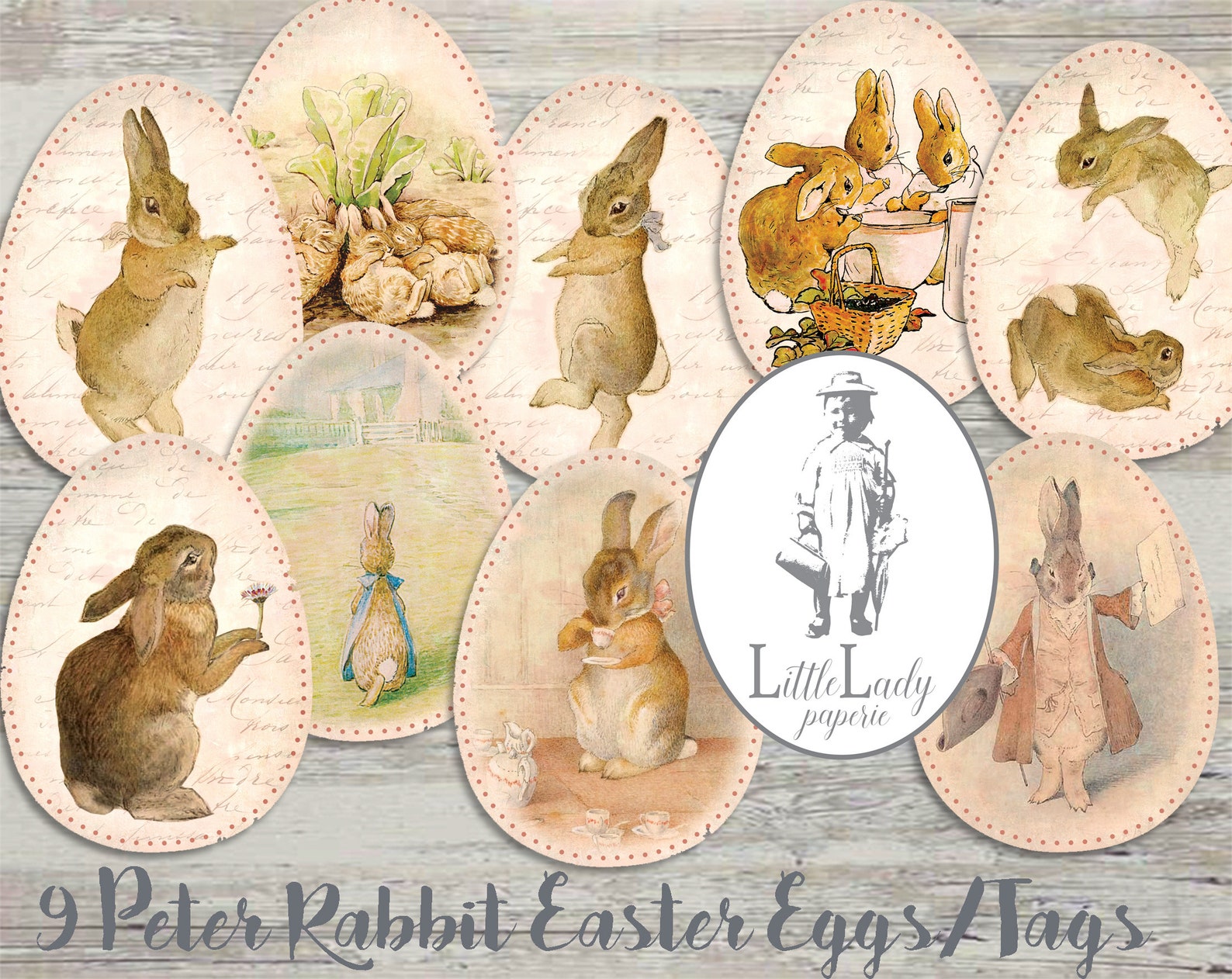 Peter Rabbit Easter Gift Tags, Printable Ephemera (digital Download) - Etsy