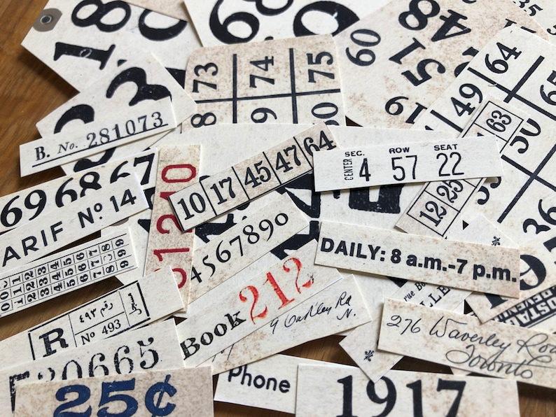 Numbers Labels Printable Number Tags Digital Numbers Mini - Etsy