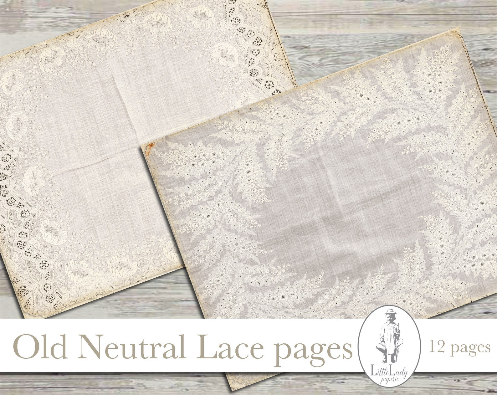 Junk Journal Lace Pages Digital Lace Victorian Lace Junk Journal Laces ...