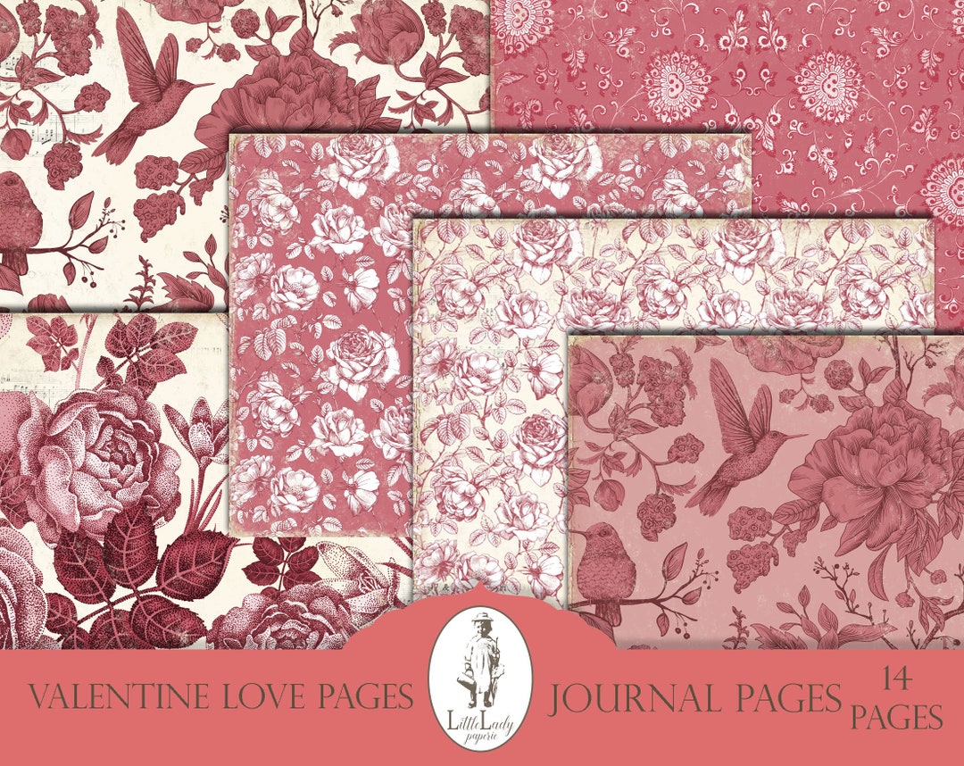 Valentine Junk Journal Digital Valentine Love Romance Junk Journal ...