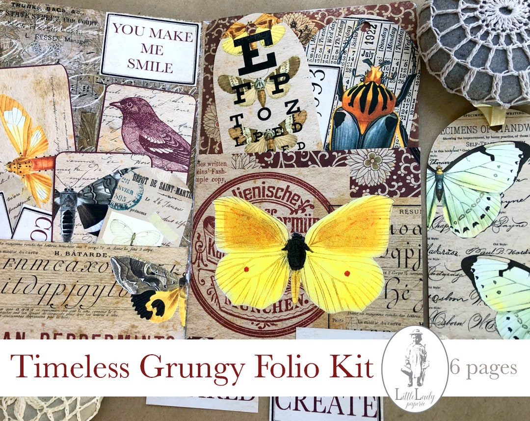 Junk Journal Digital Kit Junk Journal Tag Folio Pages Junk Journal ...