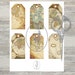 Vintage Map Gift Tags Labels Printable Tags Paper Crafting Scrapbooking ...