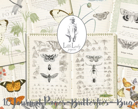 Butterfly Journal Pages Printable Scrapbooking Junk Journal - Etsy UK