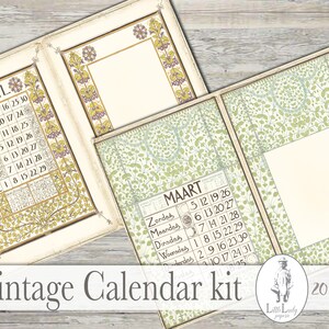 Junk Journal Digital Calendar Kit Junk Journal Set Basic Pages Calendar ...