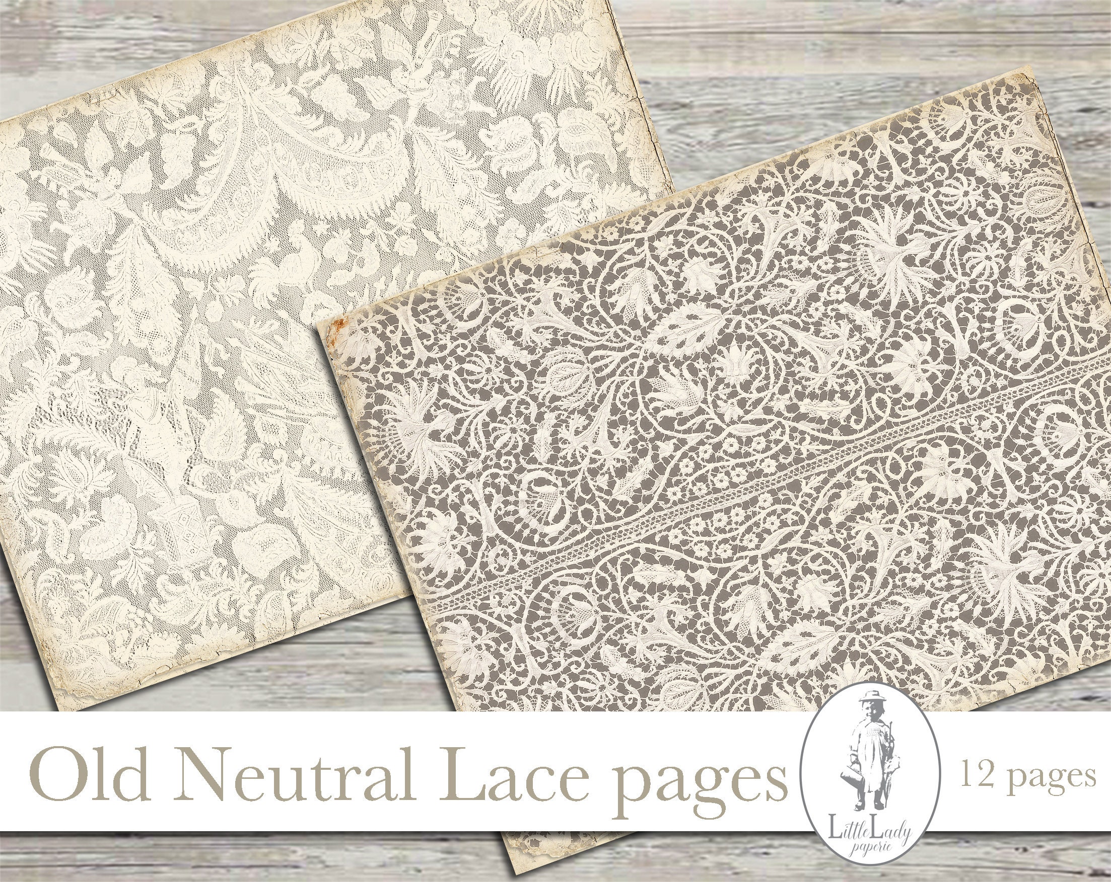 Junk Journal Lace Pages Digital Lace Victorian Lace Junk Journal Laces ...