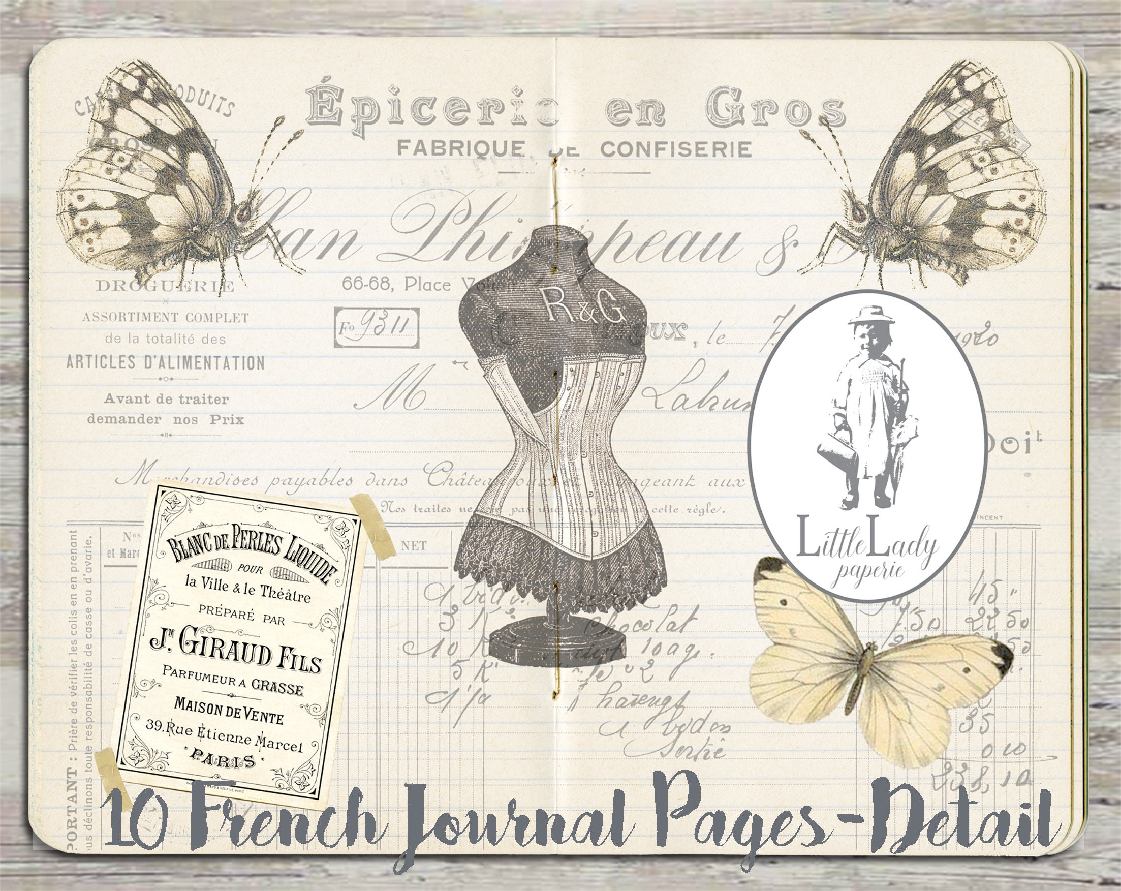 French Journal Pages French Steampunk Collage Sheet - Etsy