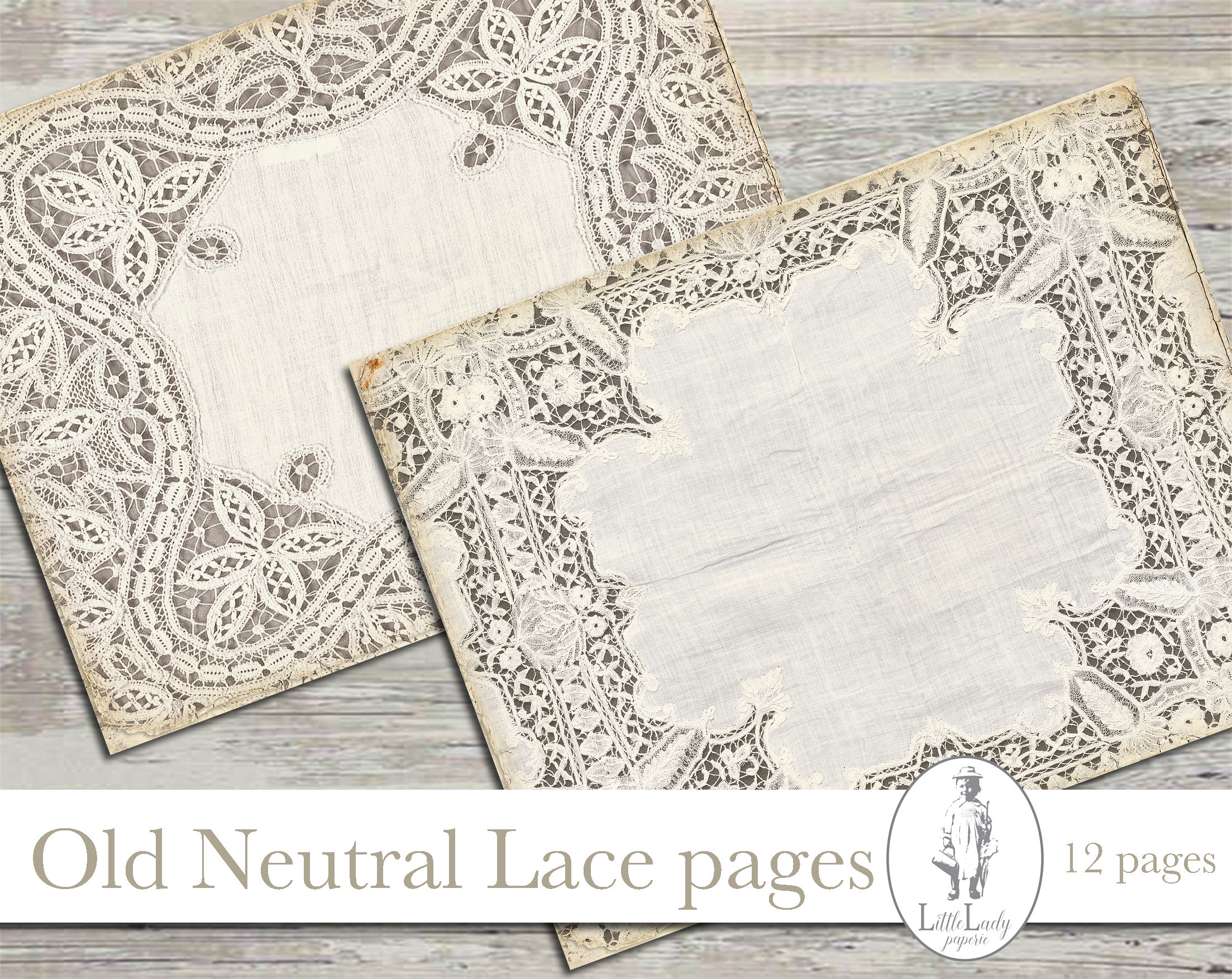 Junk Journal Lace Pages Digital Lace Victorian Lace Junk Journal Laces ...