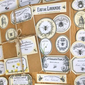 Digital Bee Labels Junk Journal Digital Bee Labels Printable Bee Book ...