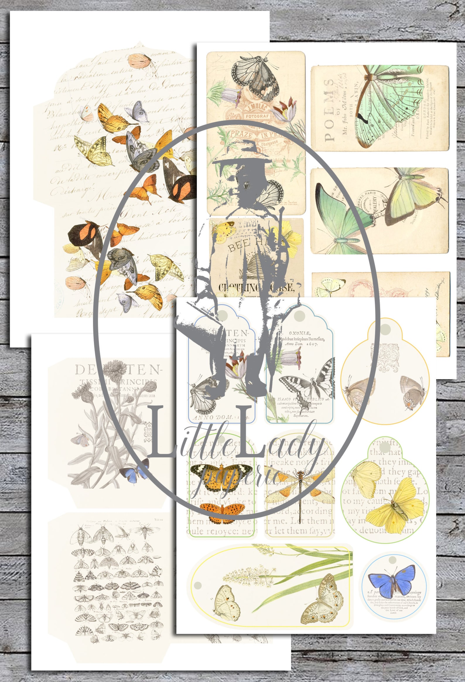 Butterfly Junk Journal Kit Butterfly Dragonfly Pages - Etsy