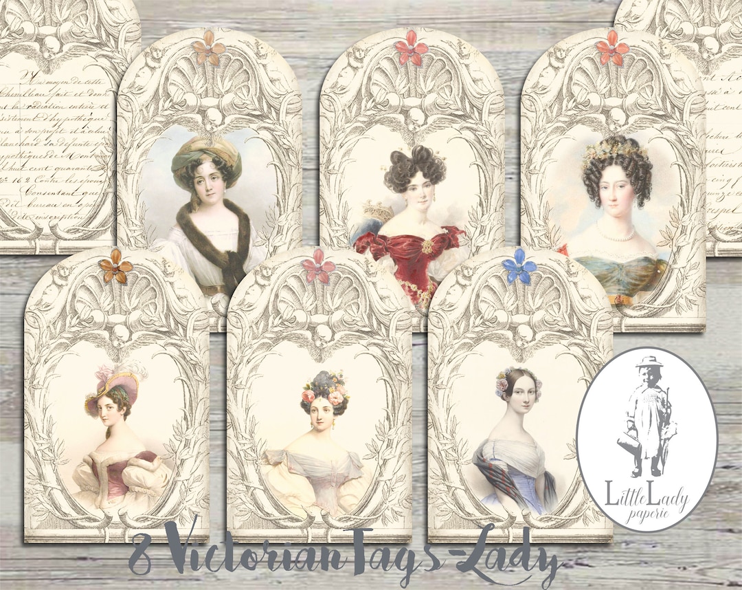 Victorian Gift Tag Jane Austen Tag Victorian Ephemera Junk Journal ...
