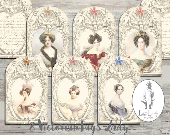 Victorian Gift Tag Jane Austen Tag Victorian Ephemera Junk | Etsy