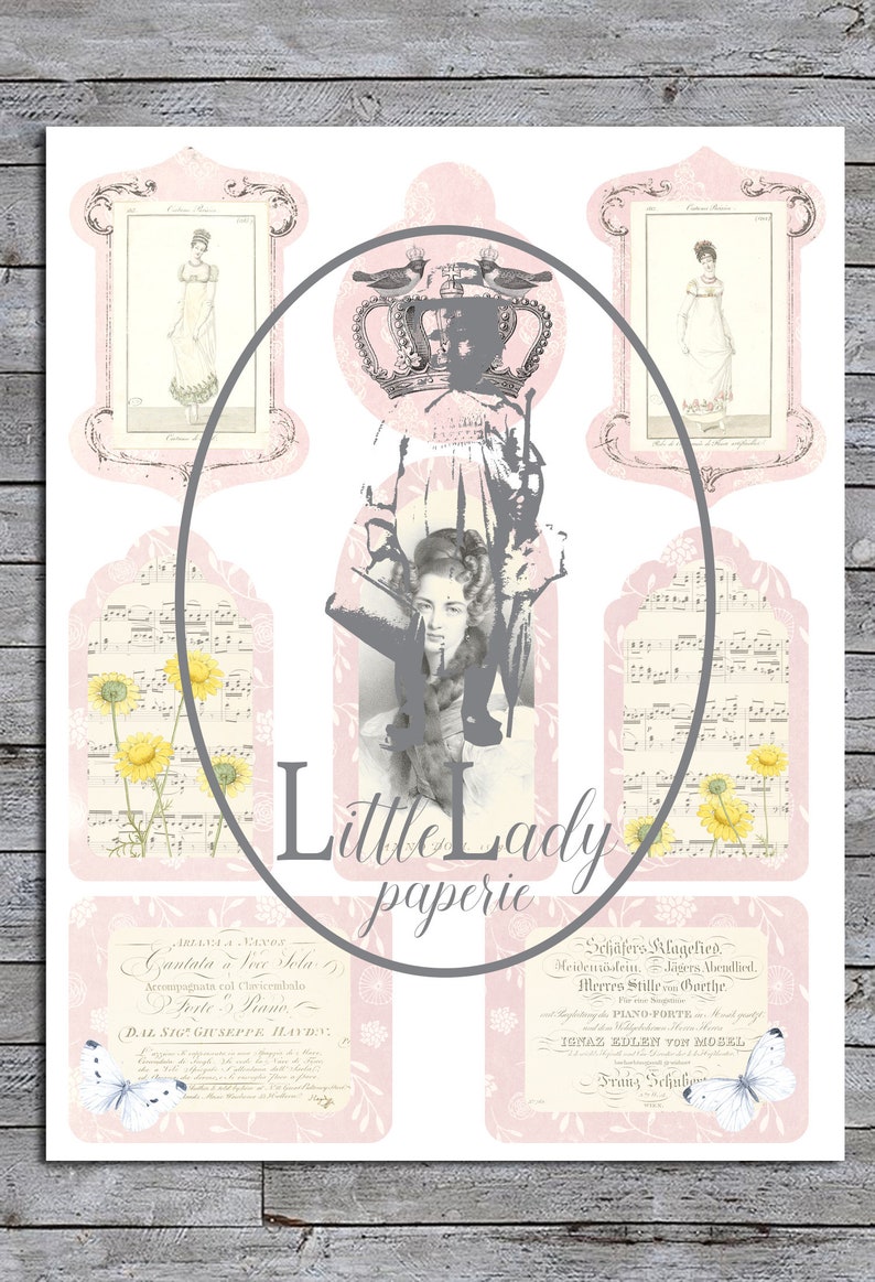 Victorian Junk Journal Printable Victorian Tags Jane Austen - Etsy