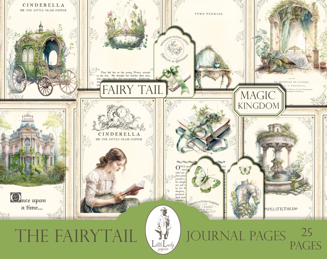 Fairy Tale Junk Journal Kit, Printable Ephemera (digital Download) - Etsy