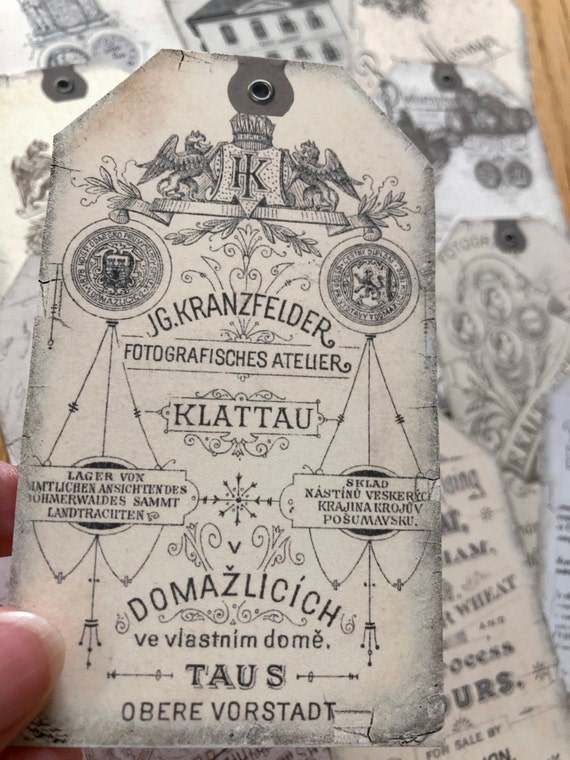 Vintage Victorian Tags Digital Journal Crafting Collage Sheet - Etsy