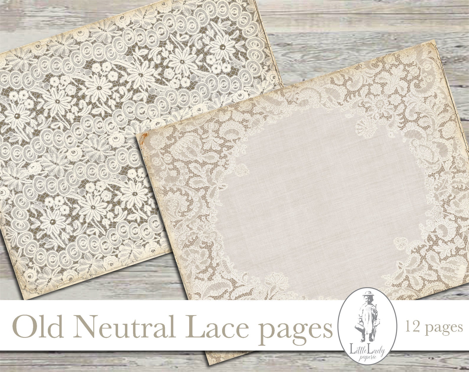 Junk Journal Lace Pages Digital Lace Victorian Lace Junk Journal Laces ...
