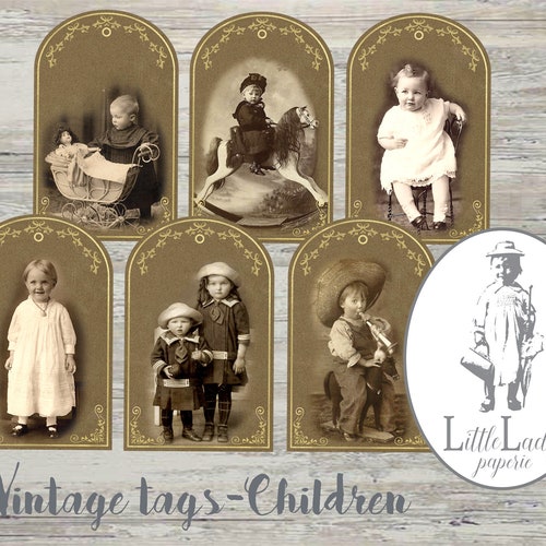 Ephemera Gift Tags Digital Gift Tags Printable Tags Vintage - Etsy
