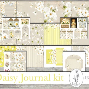 Daisy Junk Journal Digital Kit Daisy Botanical Junk Journal Daisy ...