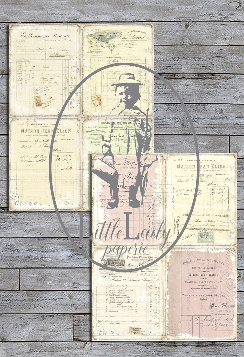 French Ephemera Paris Digital Journal Cards Ephemera Journal - Etsy