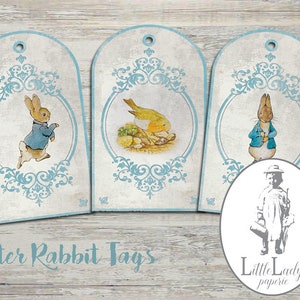 Vintage Peter Rabbit Gift Tags Labels Printable Tags Paper Crafting ...