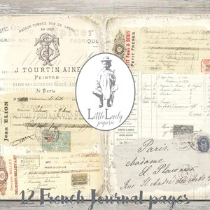 French Journal Pages Ephemera Paris Digital Journal Pages Journal Paper ...